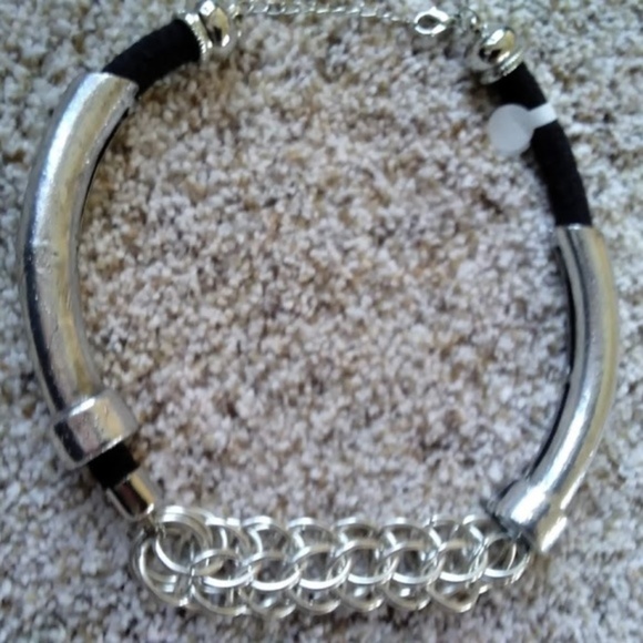 Jewelry | New Chunky Silver Tone Choker With Chain Accent | Poshmark
